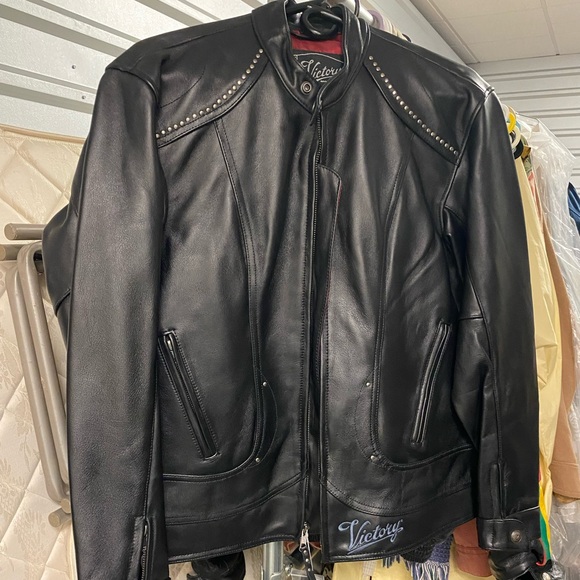 Jackets & Coats | Victory Nwt Motorcycles Black Leather Jacket | Poshmark